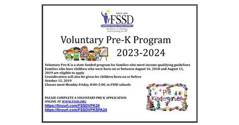FSSD Voluntary Pre-K Program 2023-2024 (02/02/2023) - Press Releases ...